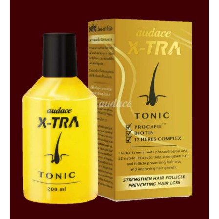 Audace X-tra tonic ออด๊าซ เอ็กซ์ทร้า โทนิค สูตรสำหรับเส้นผมที่หลุดร่วง ...
