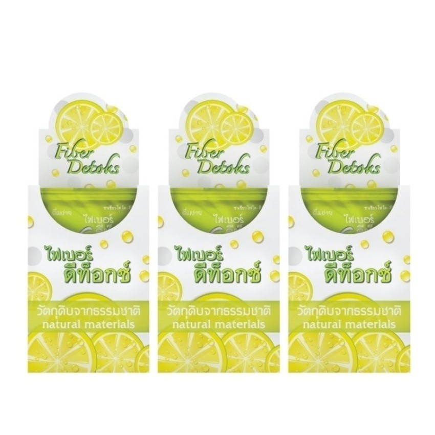 Fiber Detoks ไฟเบอร์ดีท็อก detox รสเลม่อน 3 กล่อง (30 ซอง) | Shopee ...