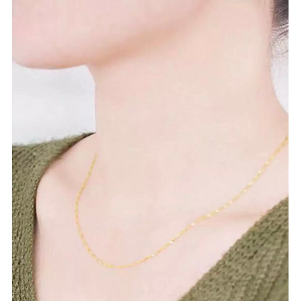 สร้อยคอ สร้อยคอ2mmสีทอง ยาว 55cm ลายโซ่คตกิต สีไม่ลอก | Shopee Thailand