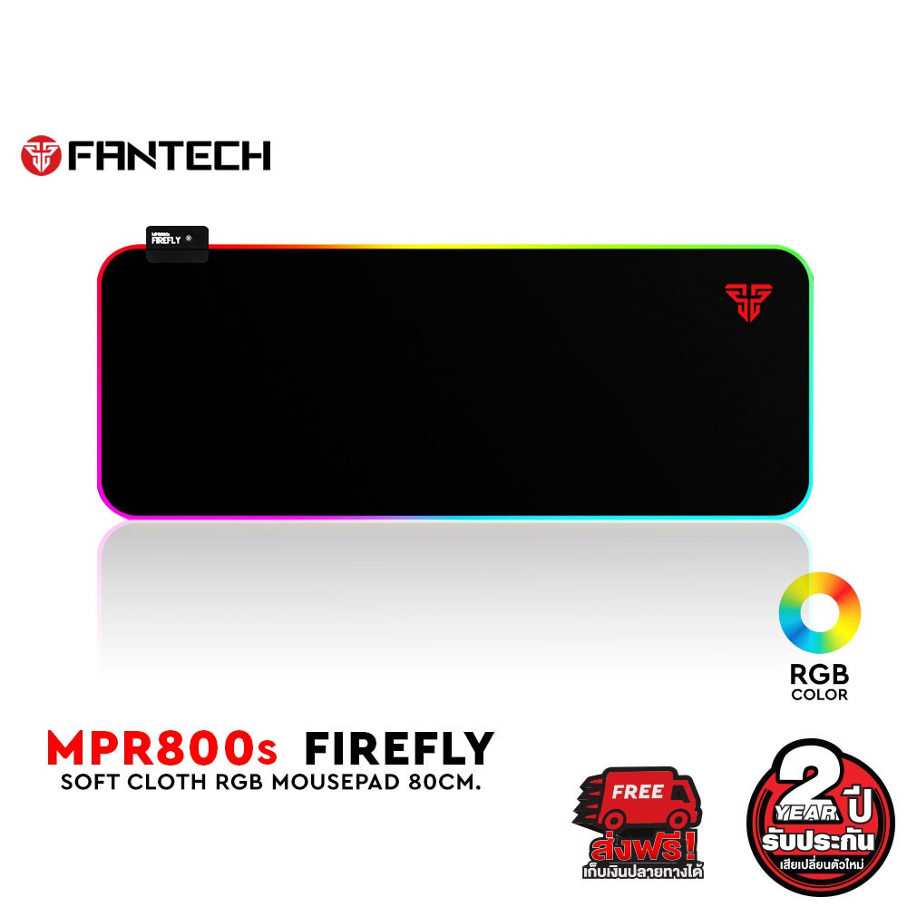 FANTECH FIREFLY MPR351S /MPR800S RGB Soft Cloth RGB Mouse Pad แผ่นรอง ...