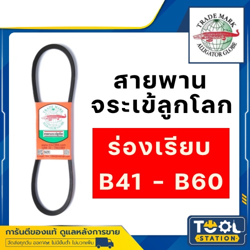 จระเข้ลูกโลก สายพาน B ร่องเรียบ B41 B42 B43 B44 B45 B46 B47 B48 B49 B50 B51 B52 B53 B54 B55 B56 ...
