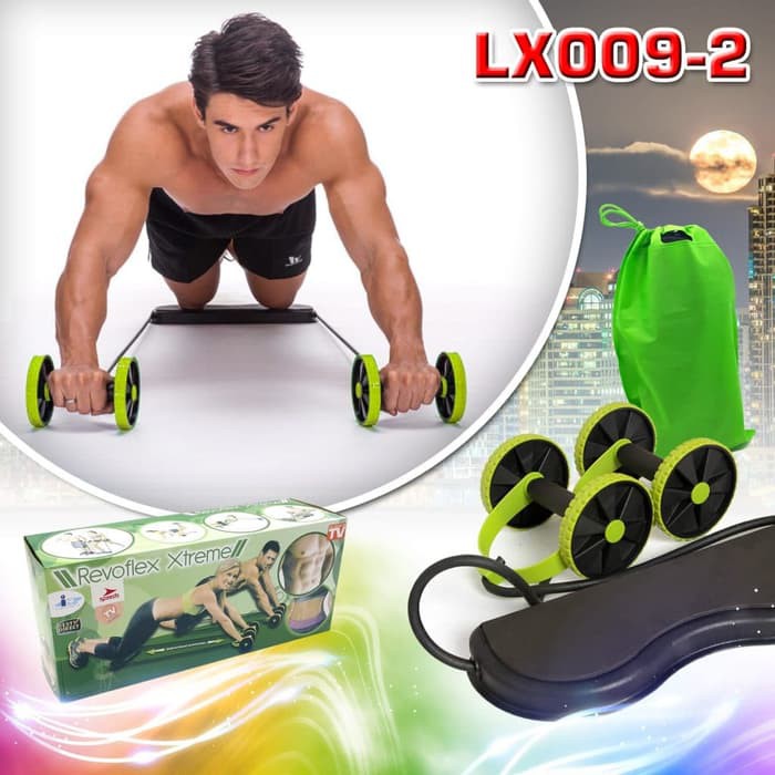 ล้อหน้าท้อง AB Mat Dual Roller Revoflex Xtreme Fitness LX 009-2 | Shopee Thailand
