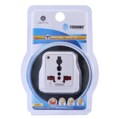 ปลั๊กแปลง 3 ขา พร้อมระบบ Surge Protection Toshino DD-P1S | Shopee Thailand
