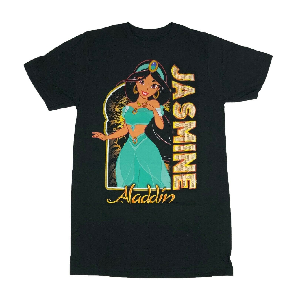 【ผ้าฝ้ายแท้】เสื้อยืดใหม่เสื้อยืดลายกราฟฟิก Disney Aladdin Princess ...