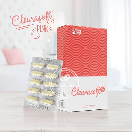 NutriMaster ClearaSoft Pink 30 แคปซูล Exp 03/2022 อาหารเสริมป้องกันสิว ...