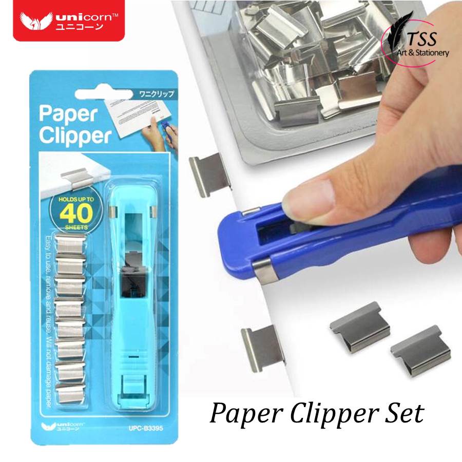 Unicorn Paper Clipper Portable Fast Clam Clip Dispenser / เพิ่มรีฟิล ...
