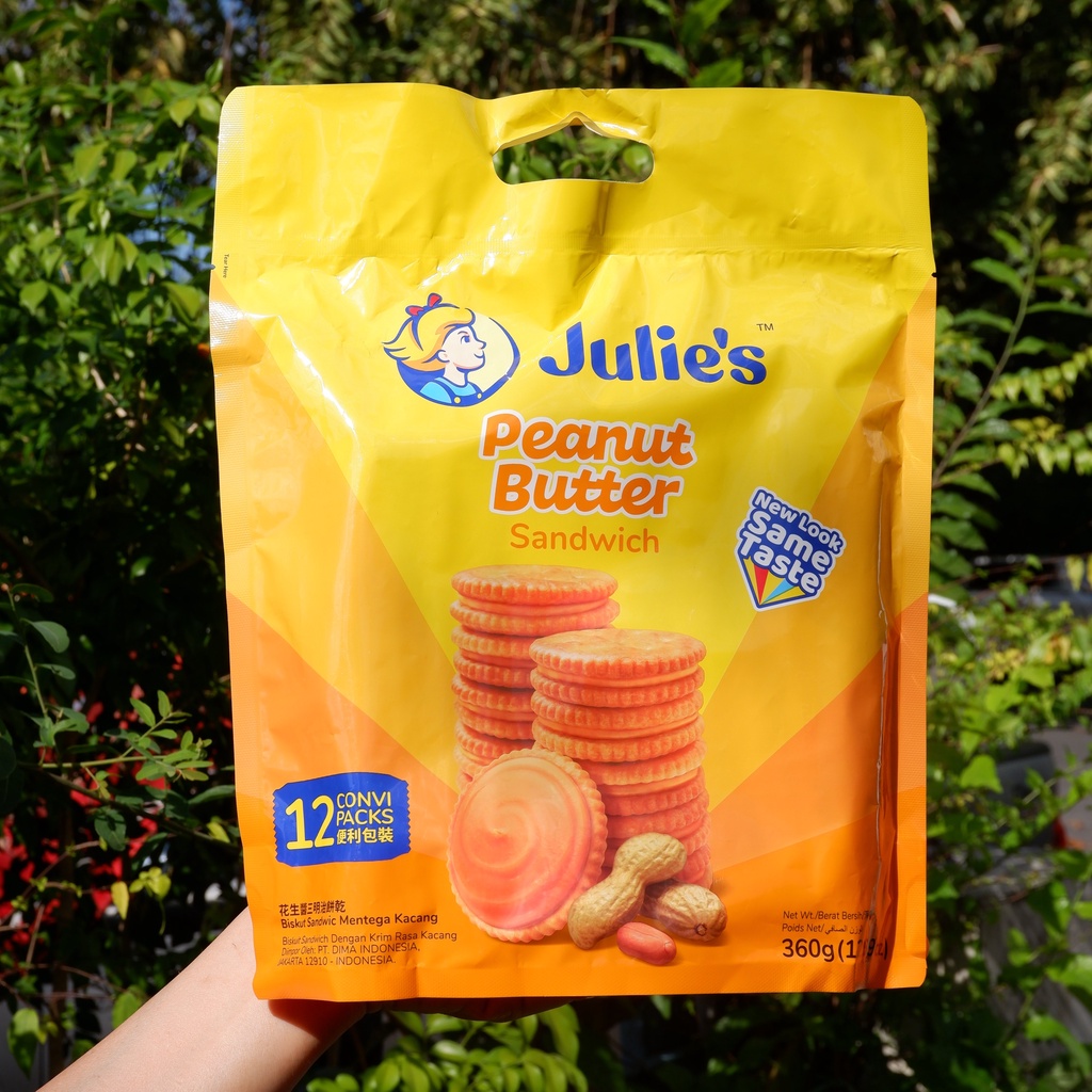 จูลี่เนยถั่ว Julie's Peanut Butter Biscuit ห่อใหญ่ บิสกิตเนยถั่ว โฉม ...