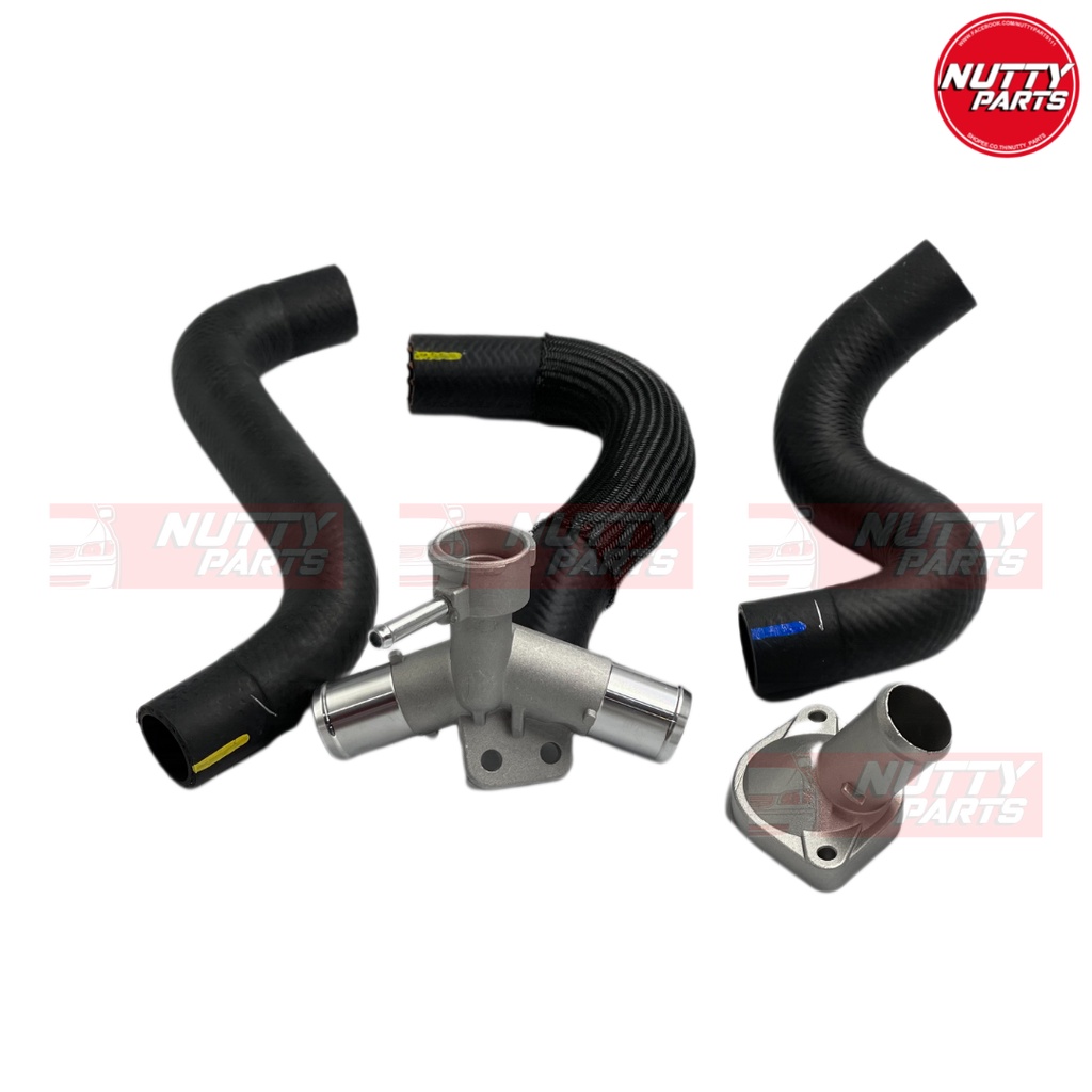 เซต5ชิ้น ท่อยางหม้อน้ำ อะไหล่แท้ คอท่อหม้าน้ำ บน-ล่าง อลูมิเนียม Vios ...