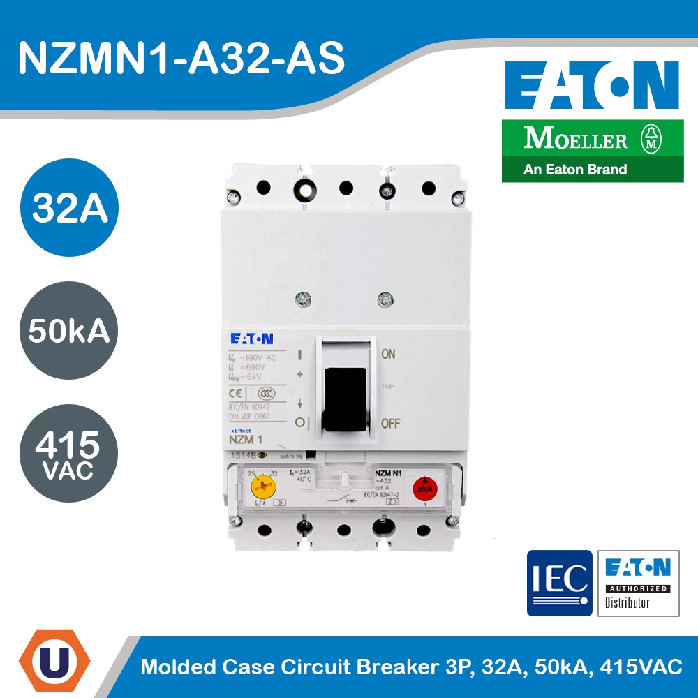 EATON Molded Case Circuit-Breaker (MCCB) 3P 32A 50kA ที่ 415VAC รหัส ...