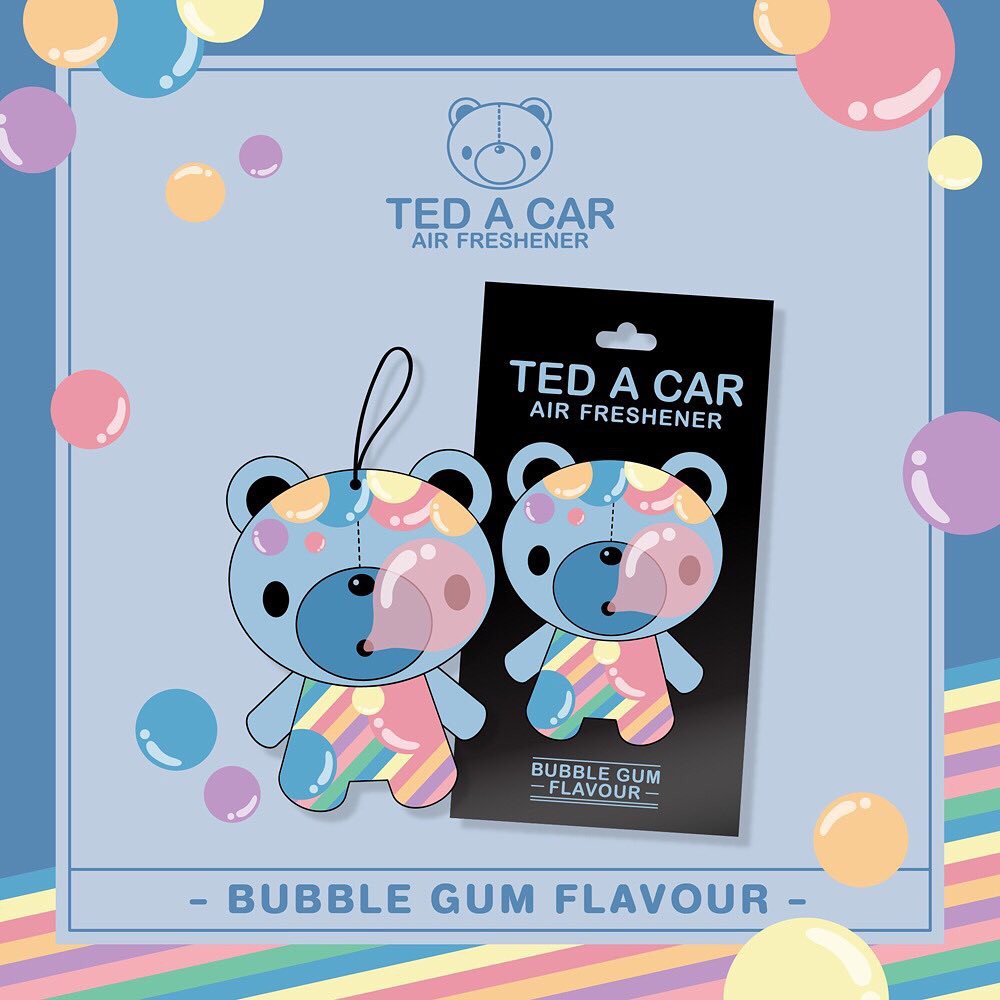 กลิ่นหมากฝรั่ง บับเบิ้ลกัม Bubble Gum เย็นๆกลิ่นมิ้นท์ Ted a car แผ่น ...