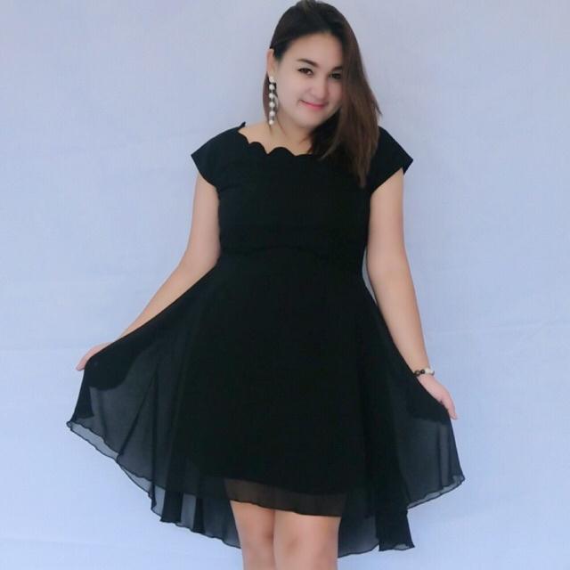 Janny เดรสสั้น เดรสสาวอวบ อ้วน Bigsize XXL Plussize ชุดออกงาน ชุดราตรี ผ้าสกินนี่ ชีฟอง | Shopee ...