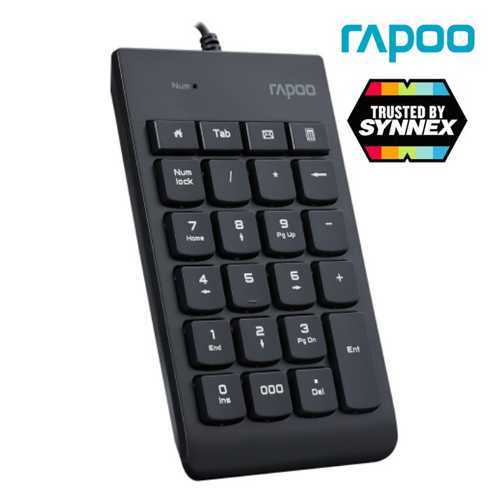 Rapoo K10 23 Keys Compact Wired Numeric Keypad Usb Number Pad Shopee Thailand