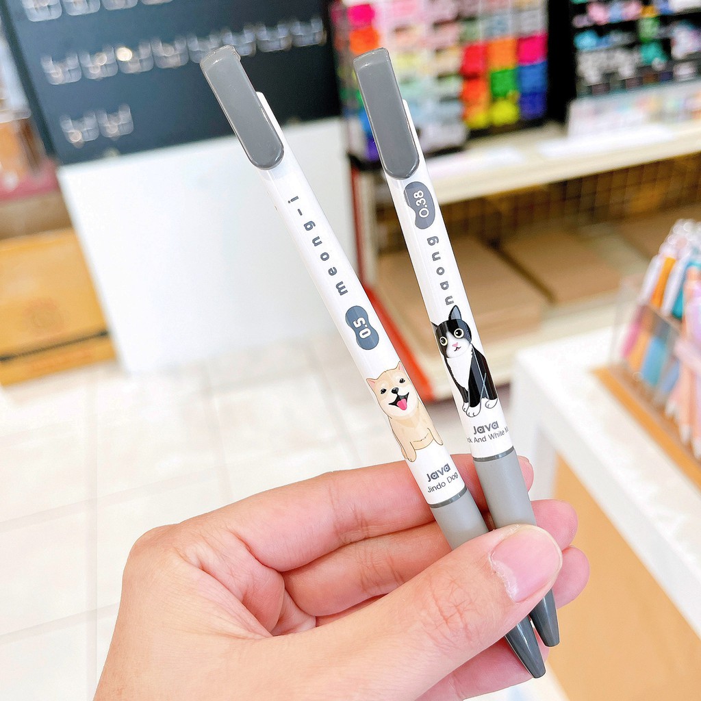 Java รุ่น Naong 0.38 mm. / รุ่น Meong-i 0.5 mm. ปากกาลูกลื่นสี | Shopee ...