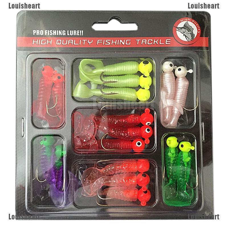 Lhid ชุดเหยื่อตกปลา หัวตะกั่ว แบบนิ่ม 17 ชิ้น | Shopee Thailand