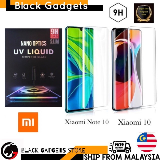 Xiaomi Mi10 Mi10 Pro / Mi Note 10 / Mi Note 10 Pro CC9Pro กาวเหลวนาโน UV | 9H กระจกนิรภัย Mi 10 ...