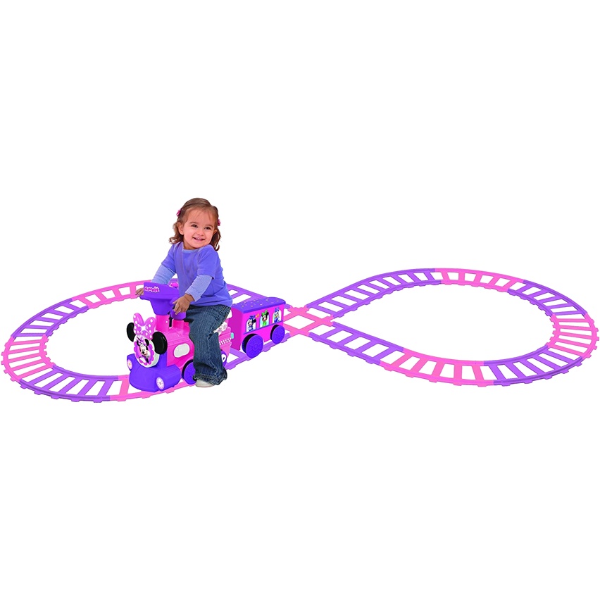 Minnie mouse ride on train with track store