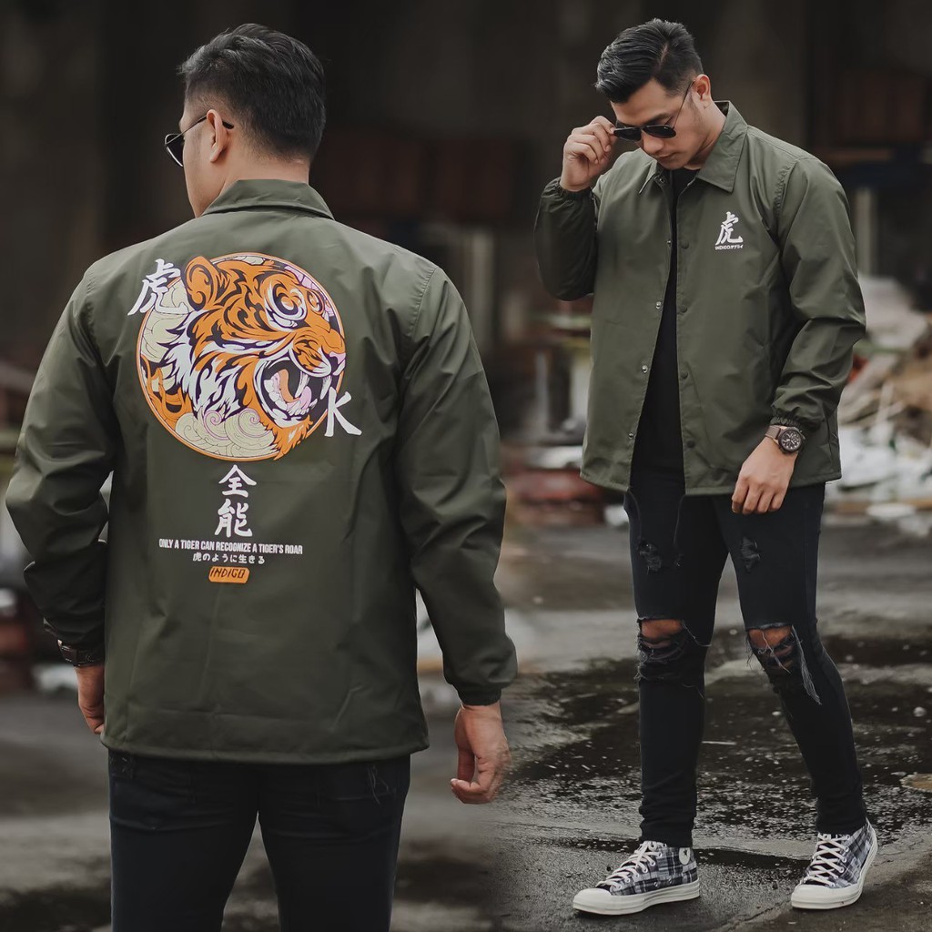 Original Taslan Coach Jacket เสื้อแจ็คเก็ตผู้ชาย TIGER เสื้อแจ็คเก็ต ...