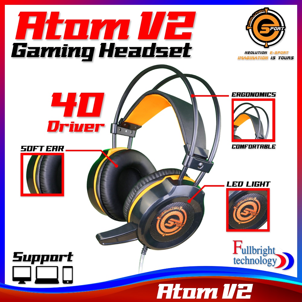 หูฟังเกมมิ่ง Neolution E-Sport รุ่น Atom V2 Gaming Headset | Shopee ...