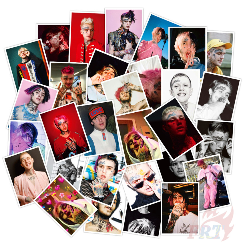 Lil Peep Mini Poster Stickers 30Pcs/Set Rap Singer POP Rapper ...