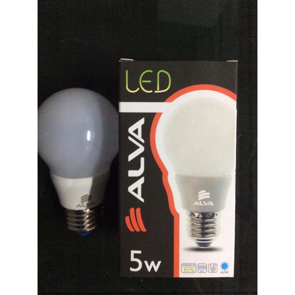 ALVA หลอด LED Bulb 5W แสงขาว แสงเหลือง ตกไม่แตก ประหยัดไฟ ได้คุณภาพ มี ...