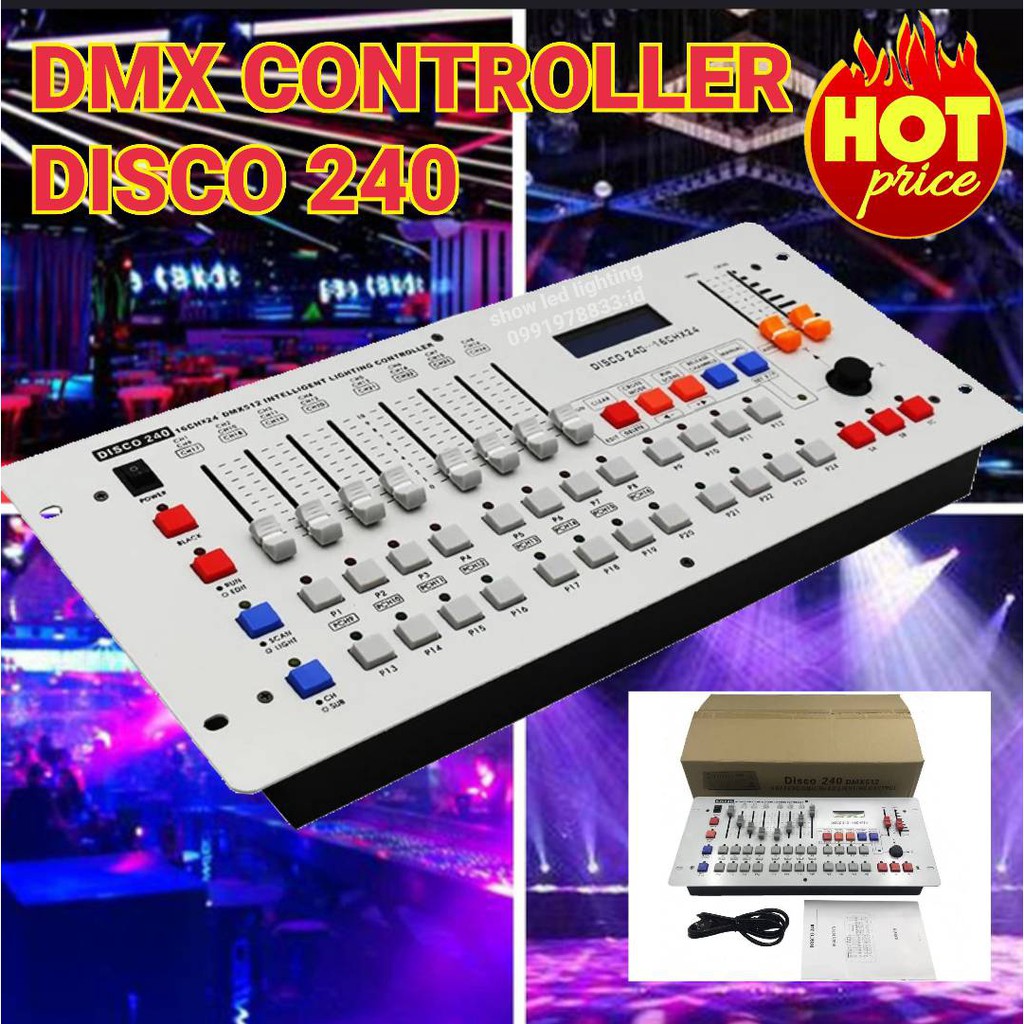 DMX 240 ,DMX 512 ,controller ( กดเลือกตัวเลือก )บอร์ตควบคุมไฟ ไฟพาร์ PAR LED light PARTY LIGHT ...