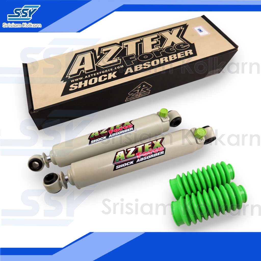 AZTEX FORCE โช๊คอัพหลัง ISUZU DMAX 4x2 รุ่น AZ99113 (สีขาว/เขียว) ยาวสุด 24 นิ้ว / แกน 20 มิล ...