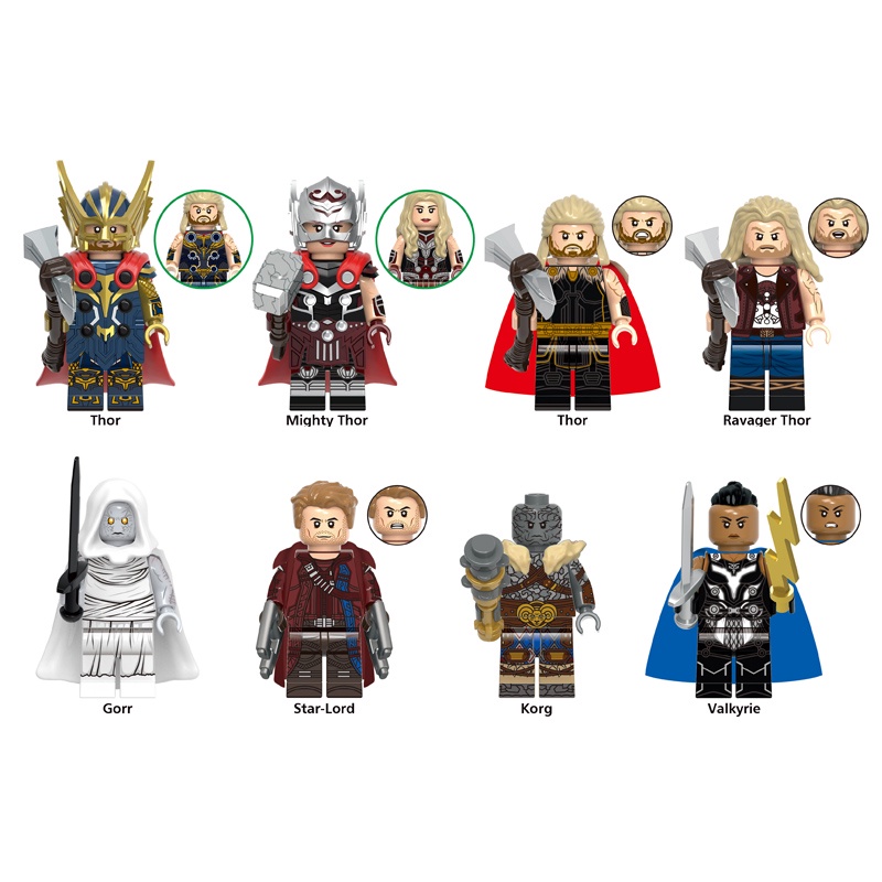 Thor: บล็อกตัวต่อ รูป Marvel Heroes Love and Thunder ขนาดเล็ก ของเล่น ...