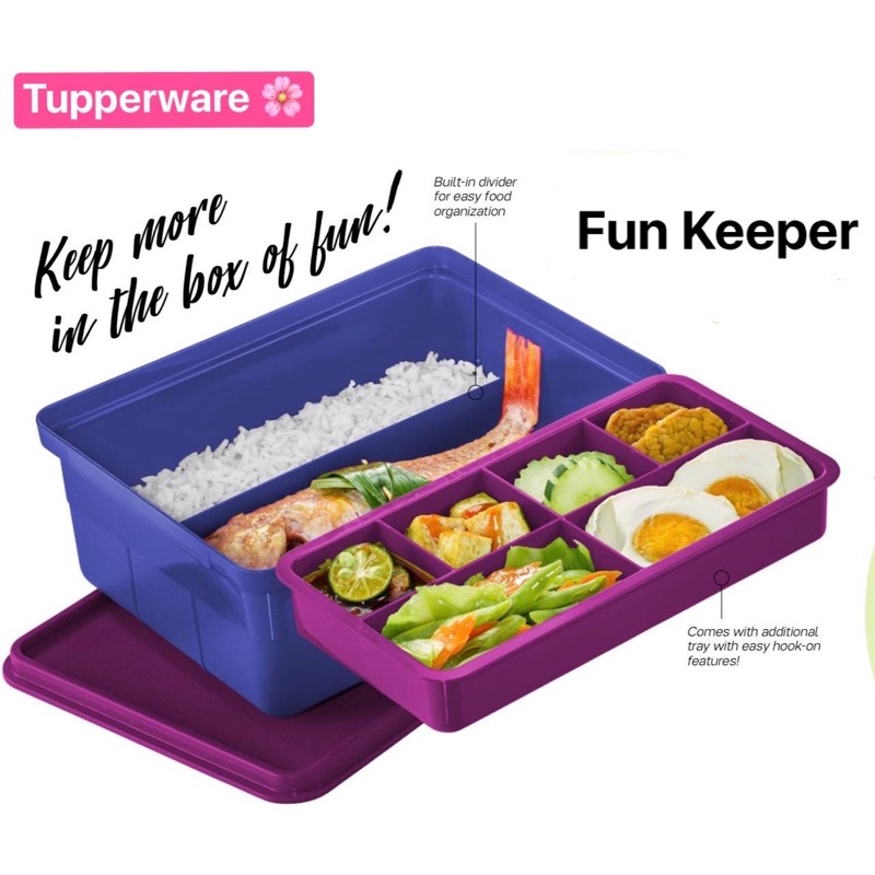 Tupperware กล่องข้าว กล่องเบนโตะ Fun Keeper | Shopee Thailand
