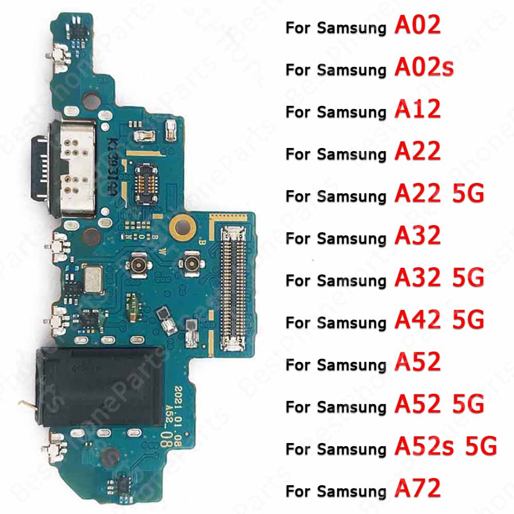 แท้ บอร์ดชาร์จ Usb อะไหล่ชิ้นส่วน สําหรับ Samsung Galaxy A02 A02s A12 A22 A32 A42 A52 A52s A72 ...