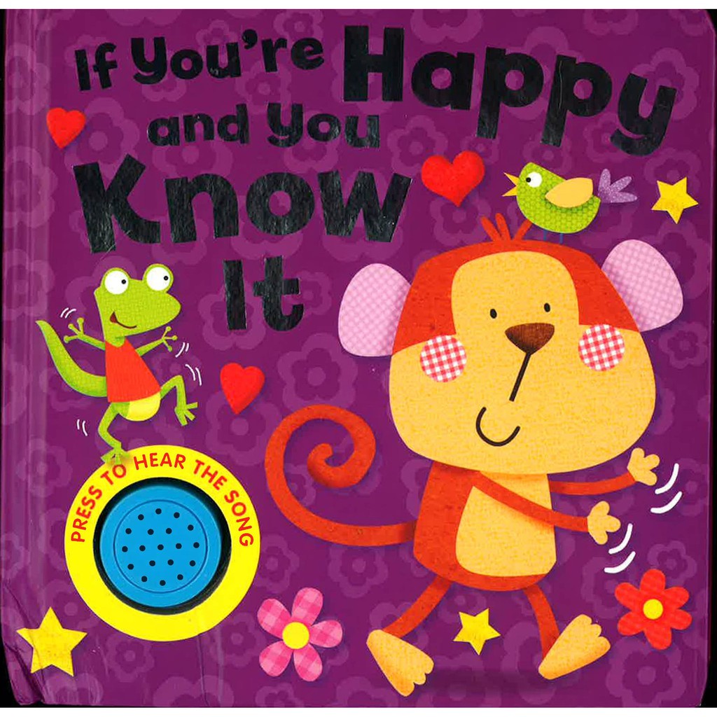 If You're Happy and You Know It song sound Board Book (ปกม่วงลิง ...