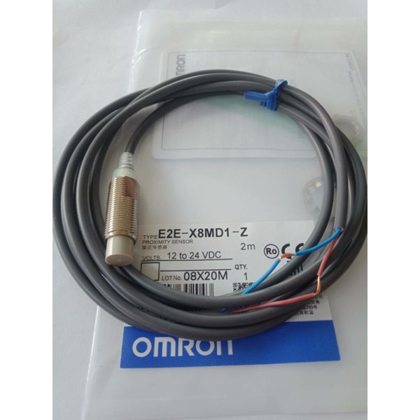 E2E-X8MD1-Z เซนเซอร์จับโลหะProximity Sensor(แพ็ค1ชิ้น)OmronเกลียวM12 จับระยะ8mm 2สาย,ชนิดNO 12 ...