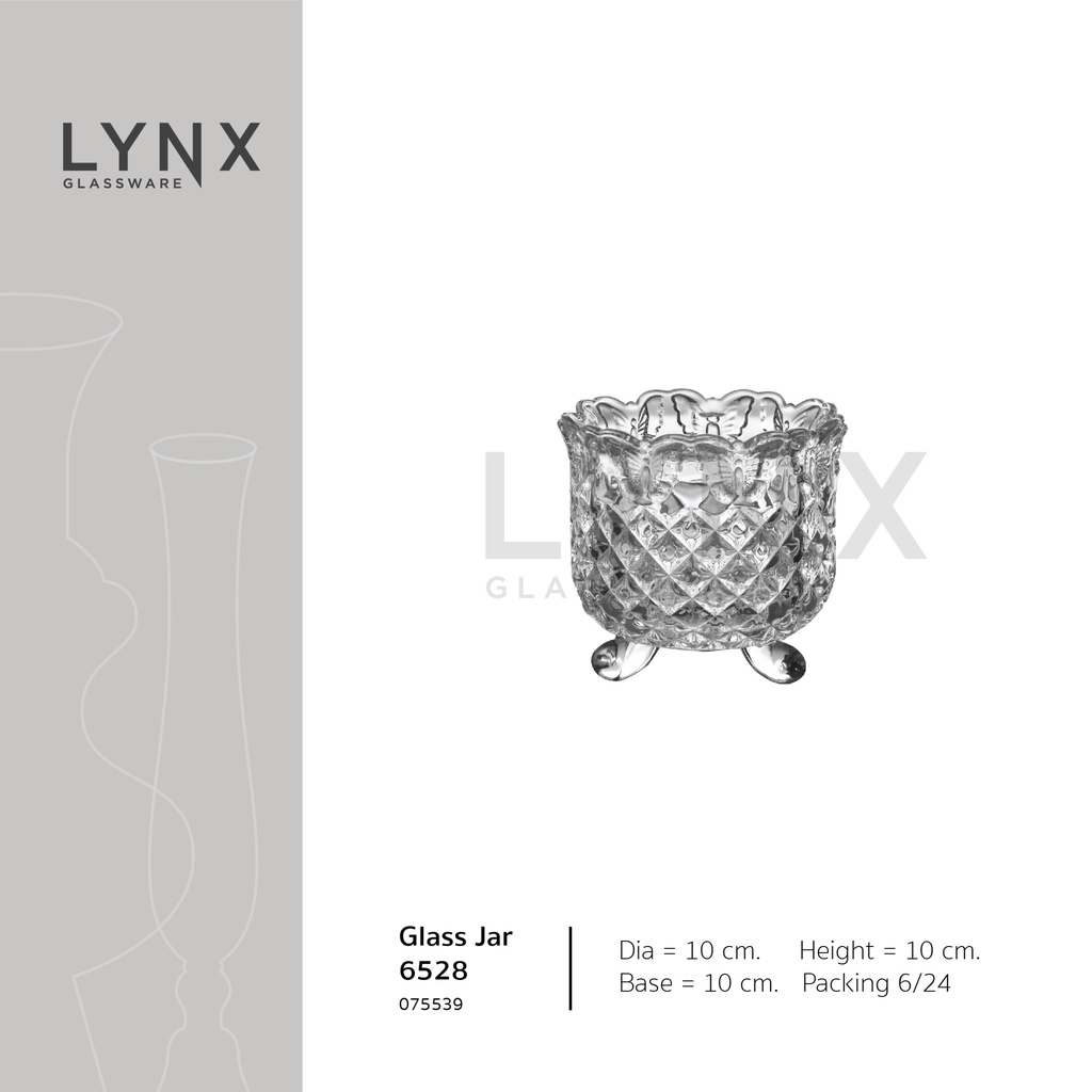 LYNX - Glass Jar 6528 - กระถางธูปแก้ว กระถางคริสตัล กระถางธูปเจียระไน ...