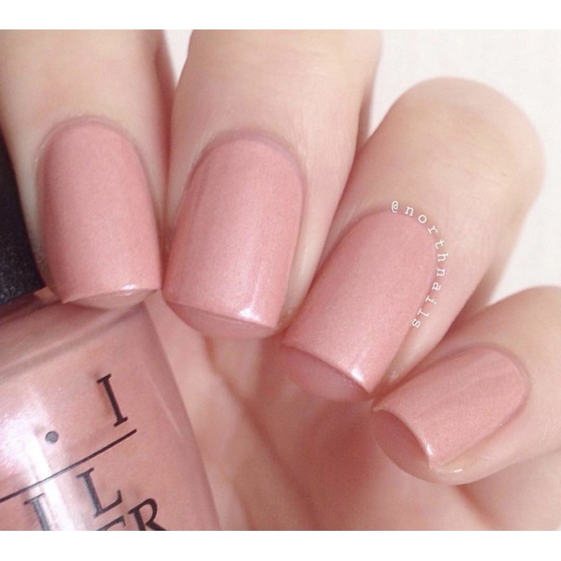 พร้อมส่ง OPI Humidi-Tea สีพีชอ่อนพร้อมชิมเมอร์วิ้งเล็กๆ นู้ดแบบมี ...