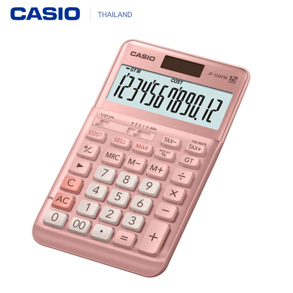 คาสิโอ Casio JF-120BM ของใหม่ ของแท้ ประกันศูนย์ 2 ปี JF-120FM เครื่องคิดเลขตั้งโต๊ะ Casio 12 ...