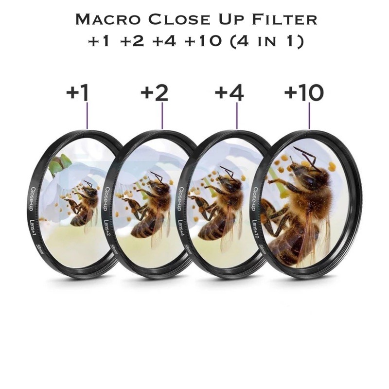 Close Up Macro Filter +1 +2 +4 +10 Close-UP for Gopro Camera | Shopee ...