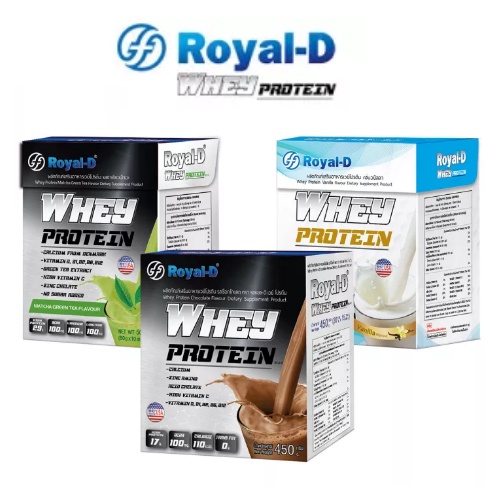 Royal D Whey Protein รอแยล-ดี เวย์ โปรตีน รสช็อคโกแลต30กรัม ชาเขียว ...