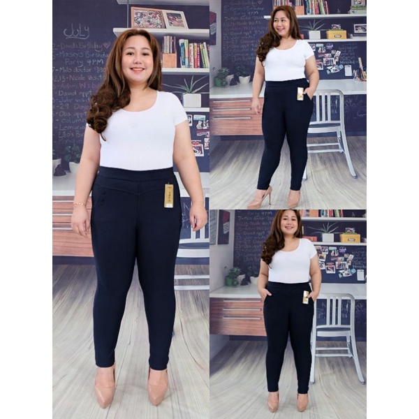 กางเกงขายาว กางเกงทำงาน4XL 5XL 6XL 7XL 8xl 9xl เอว28-48 ไซส์ใหญ่ ผ้ายืดเกาหลี กางเกงสาวอวบ ...