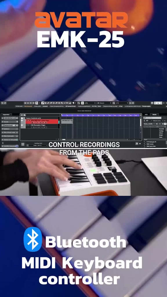 midi contoller Avatar EMK-25 keys มี Bluetooth คีย์บอร์ดใบ้ Midi Keyboard | Shopee Thailand