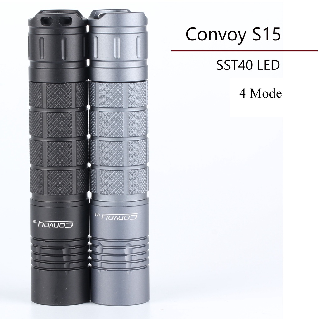 Convoy S15 ไฟฉาย SST40/SFT40 LED ขี่กลางแจ้ง Long-rang Mini 18650 ไฟฉาย ...