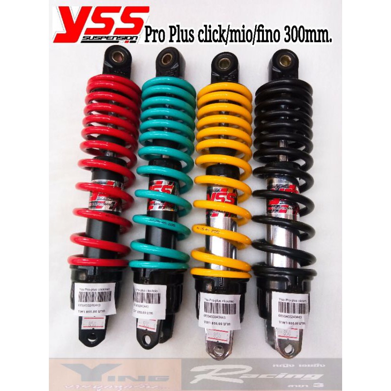โช็คแต่ง YSS Pro Plus click/mio/fino/scoopy-i ของแท้100% ขนาด300mm. | Shopee Thailand