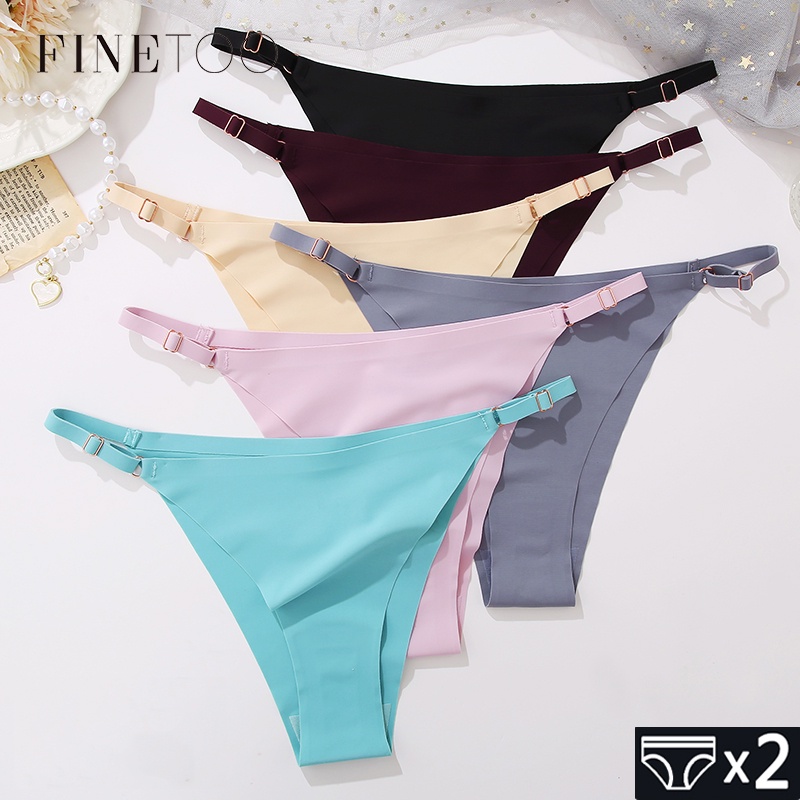 Finetoo กางเกงชั้นใน เอวต่ํา ไร้รอยต่อ ใส่สบาย ไซส์ S-XL สําหรับผู้หญิง ...