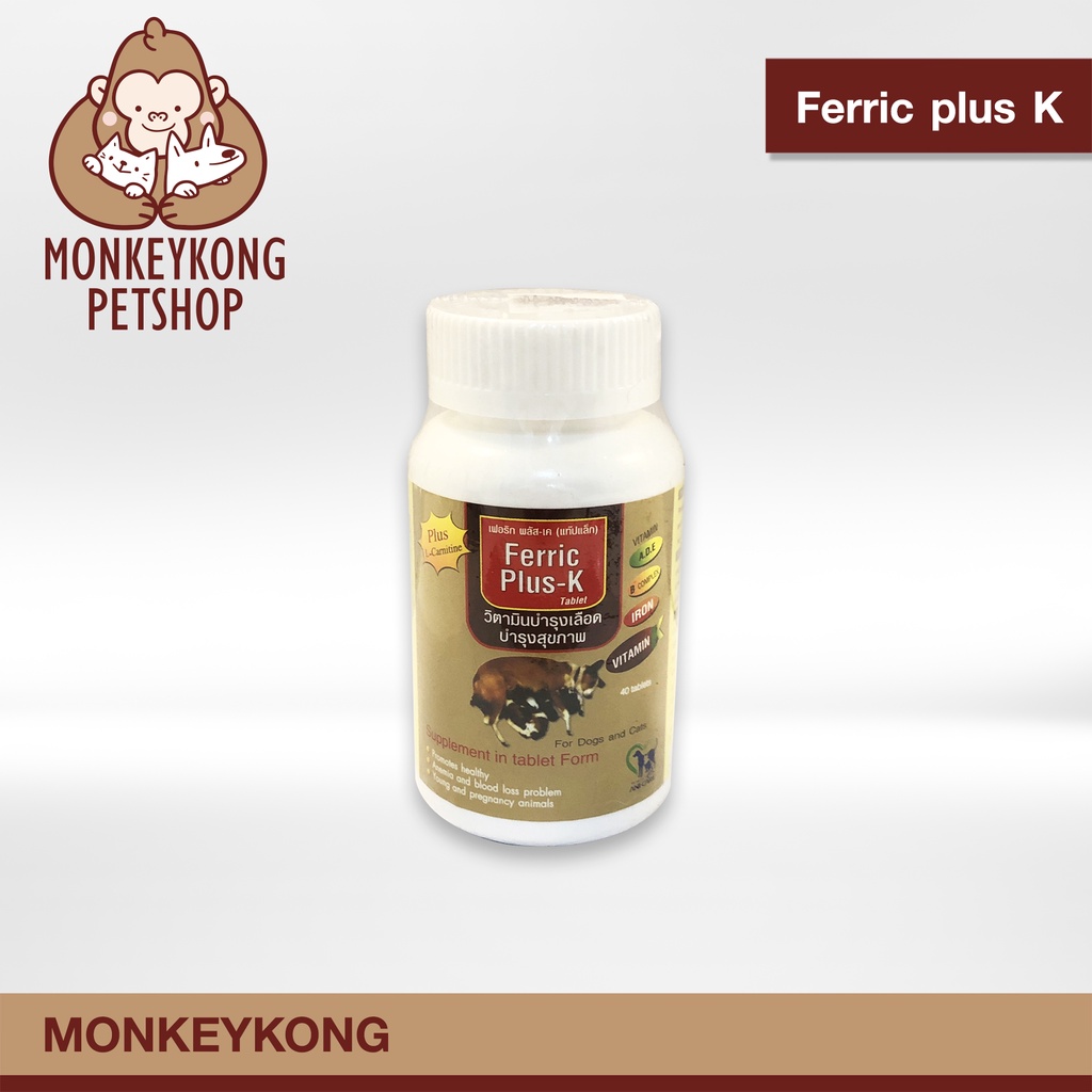 Ferric plus K วิตามินบำรุงเลือดชนิดเม็ด กลิ่นนม หอม กินง่าย | Shopee ...