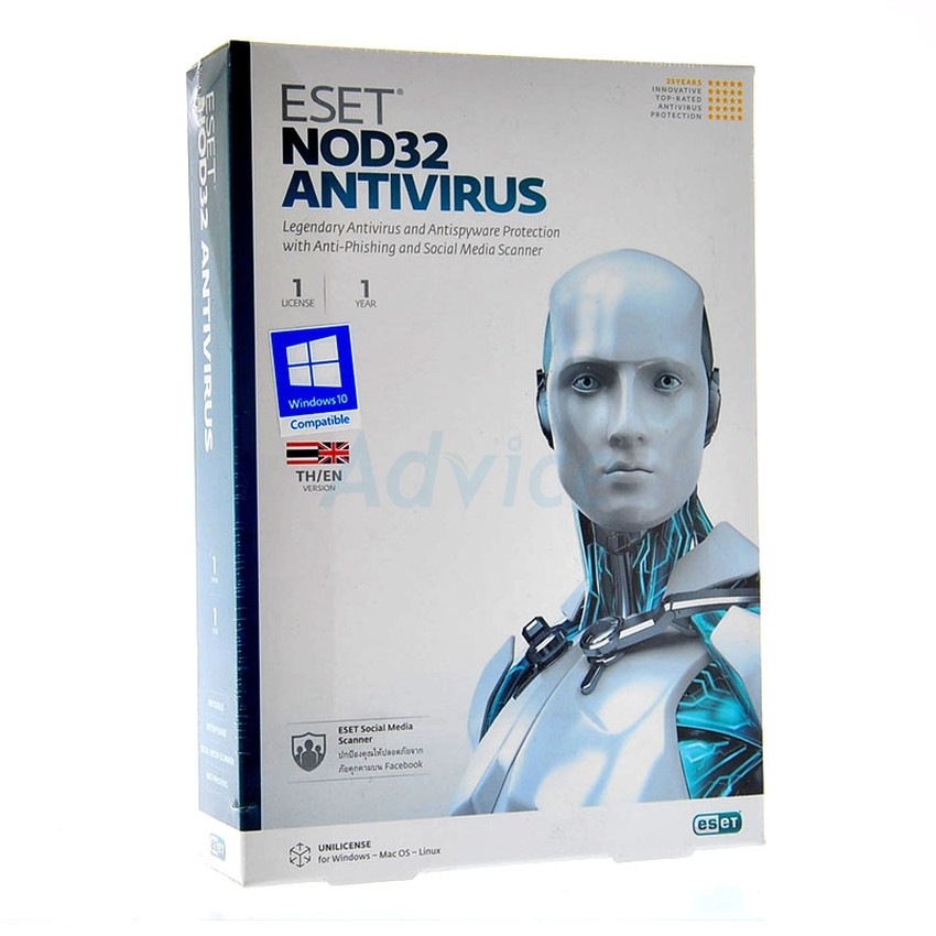 ESET Software ป้องกันไวรัส Antivirus Antivirus NOD32 (1PC) | Shopee ...