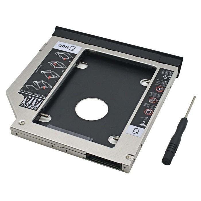 ถาดแปลง ช่อง DVD ใส HDD Hard Drive Caddy Tray SATA HDD SSD Case 9.5 ...