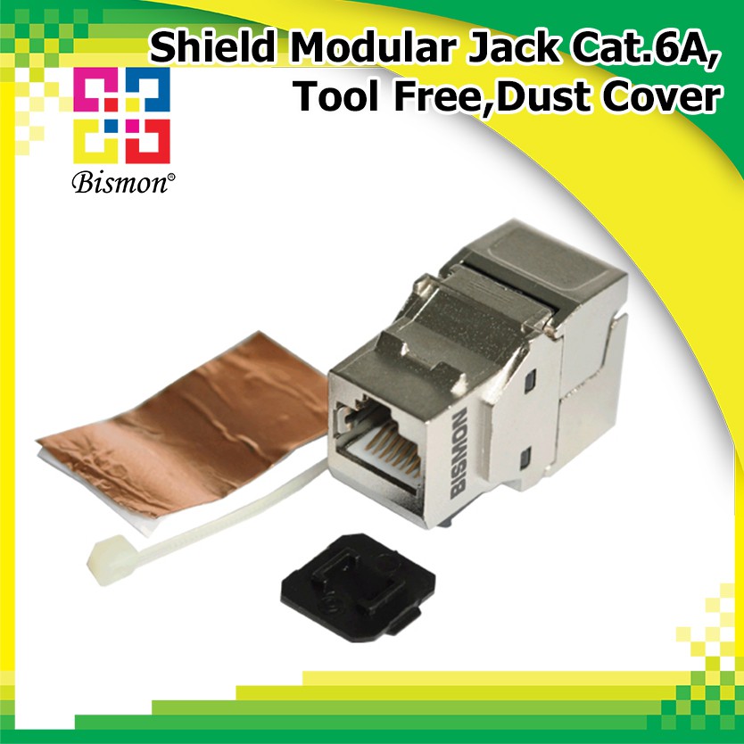 Shield Modular Jack Cat.6A, Tool Free, Dust Cover - BISMON | Shopee ...