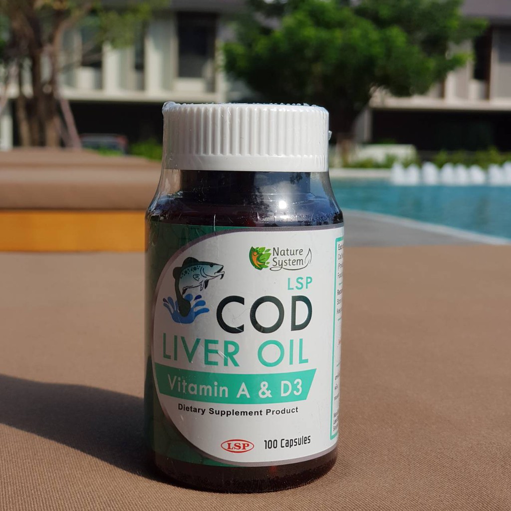 LSP Cod Liver oil น้ำมันตับปลาคอด ตรา แอลเอสพี ผลิตภัณฑ์เสริมอาหาร 100 ...