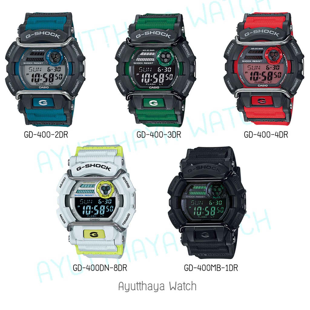 [ของแท้] Casio G-Shock นาฬิกาข้อมือ รุ่น GD-400 ของแท้ รับประกัน 1 ปี ...