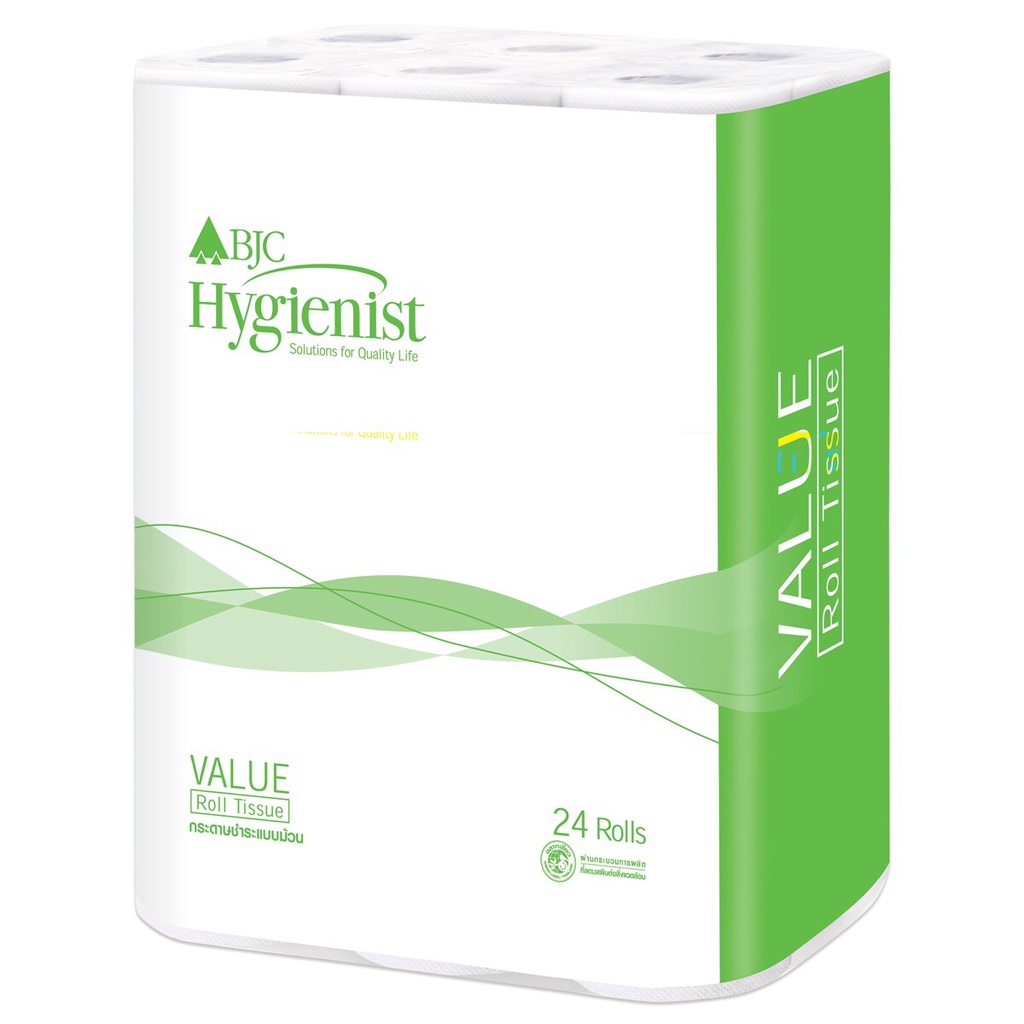 กระดาษทิชชู่ม้วน (แพ็ค24ม้วน) BJC Hygienist Value กระดาษทิชชู Tissue ...