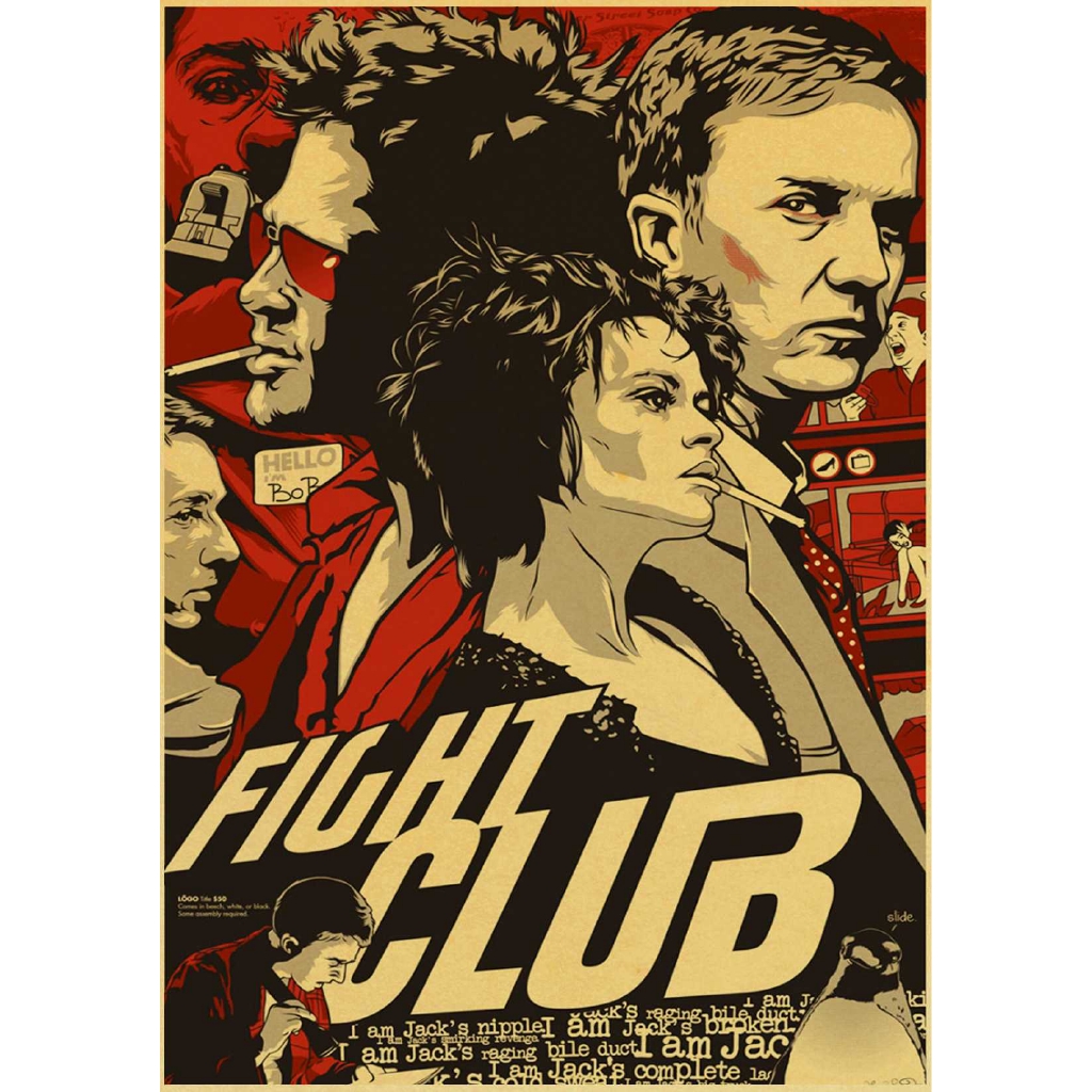 โปสเตอร์ภาพยนตร์ Leon Classic Nostalgic Fight Club Pulp Fiction Shiny ...