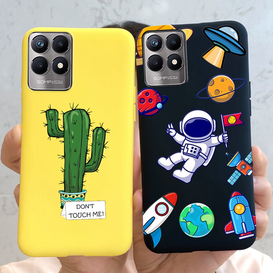 เคสโทรศัพท์มือถือแบบนิ่ม ผิวด้าน ลายนักบินอวกาศ สําหรับ Realme Narzo 50 ...